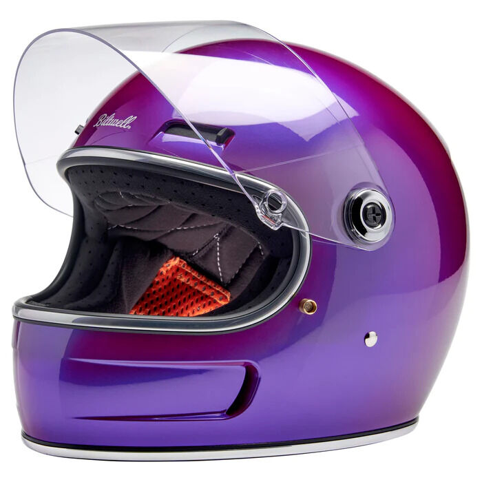 Biltwell Gringo SV ECE Retro Motorcycle Helmet Metallic Grape
